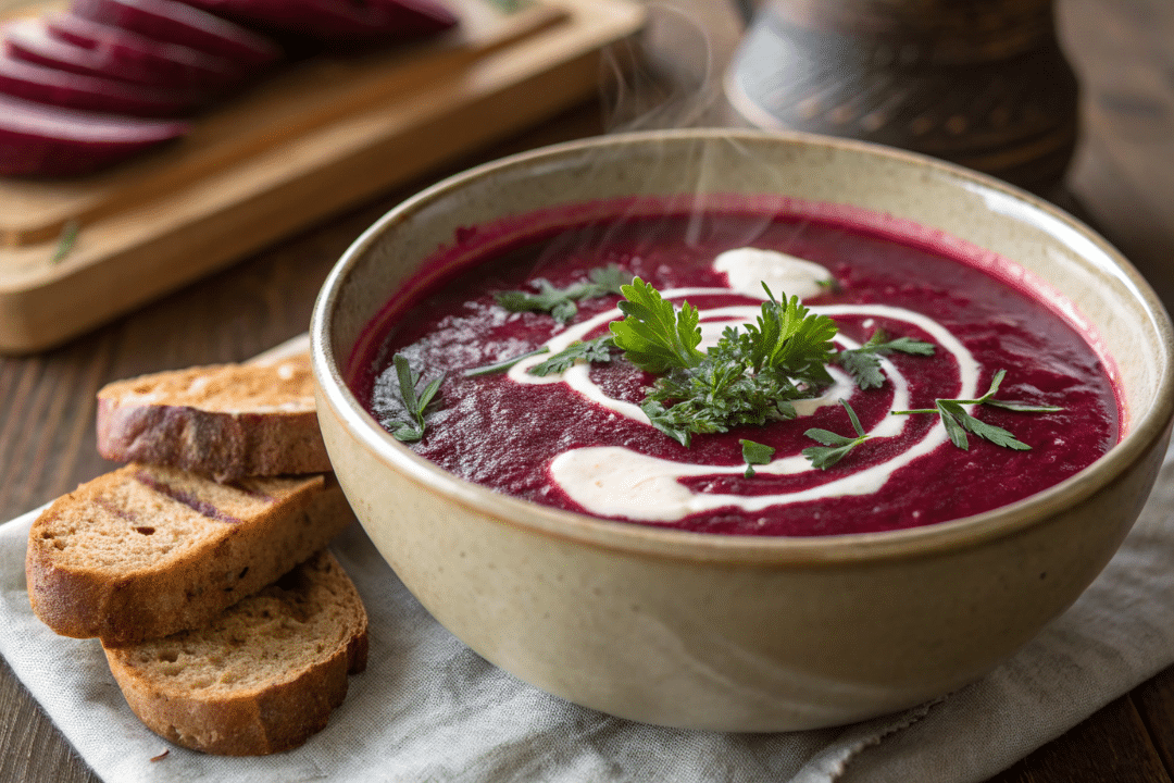 My Creamy Vegan Borscht with Coconut Cream Recipe