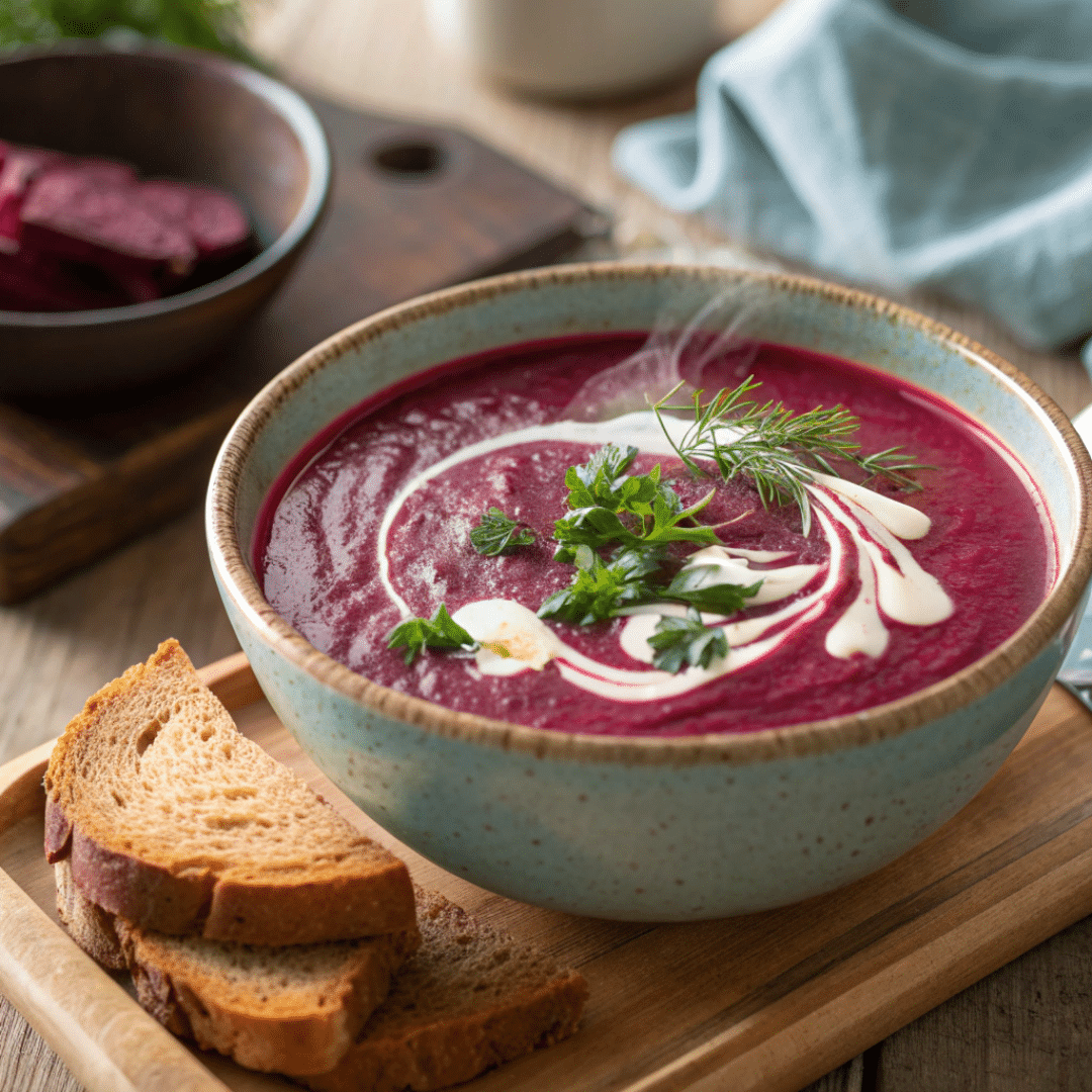 My Creamy Vegan Borscht with Coconut Cream Recipe