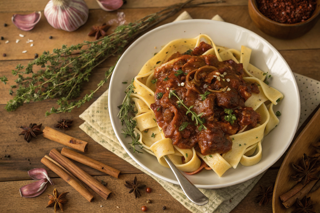 Venison Ragu with Wild Herbs and Rich Depth