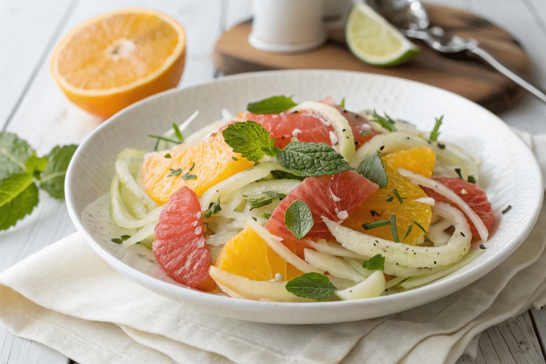Fennel Citrus Breakfast Salad with Mint