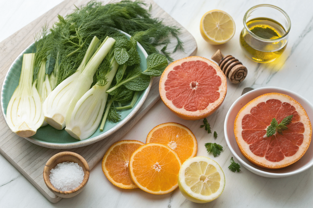 Fennel Citrus Breakfast Salad with Mint