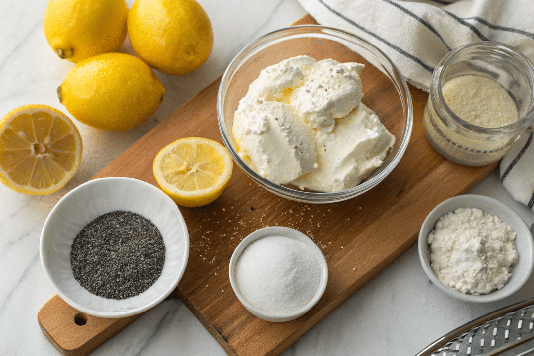 Lemon Poppy Seed Ricotta Breakfast Bake