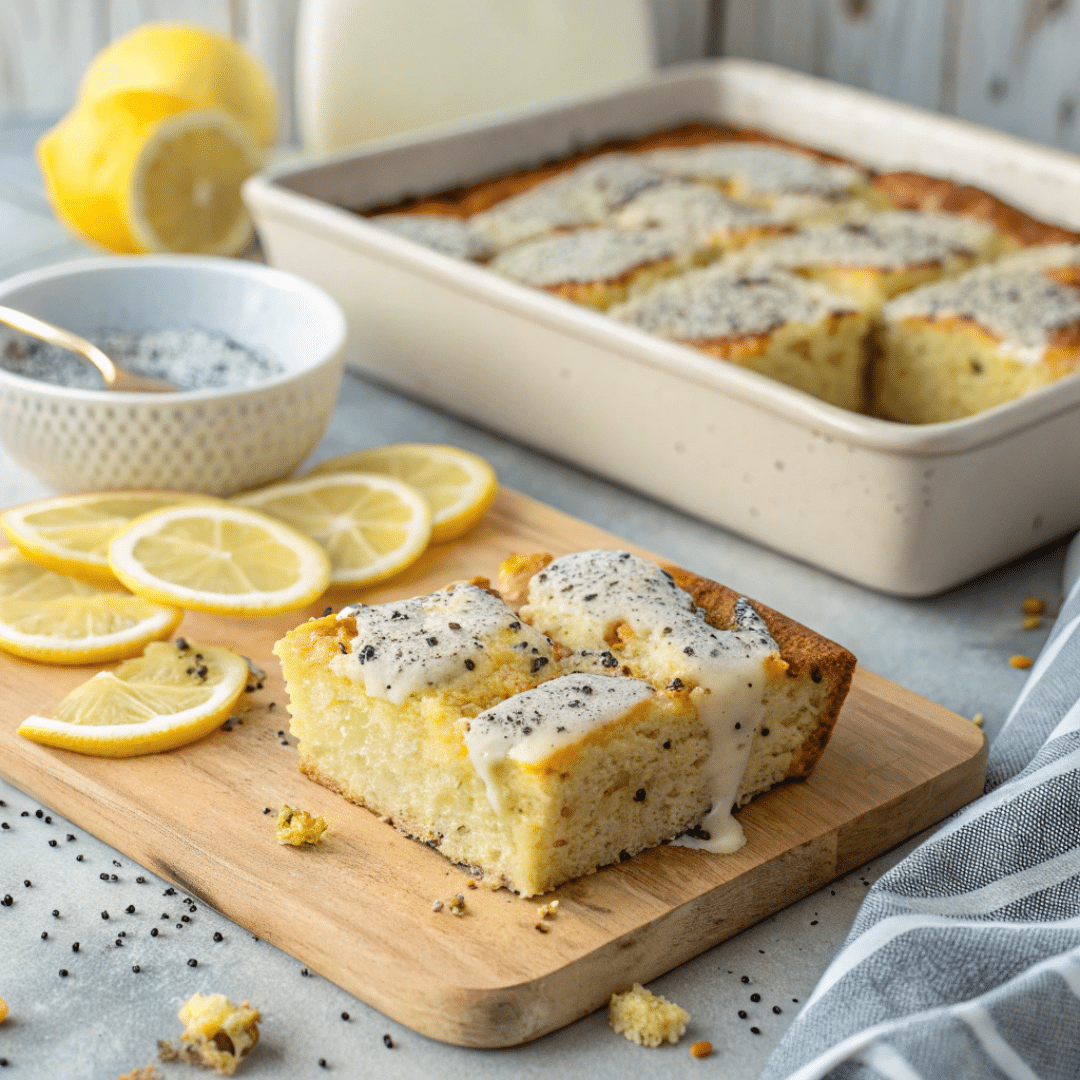 Lemon Poppy Seed Ricotta Breakfast Bake